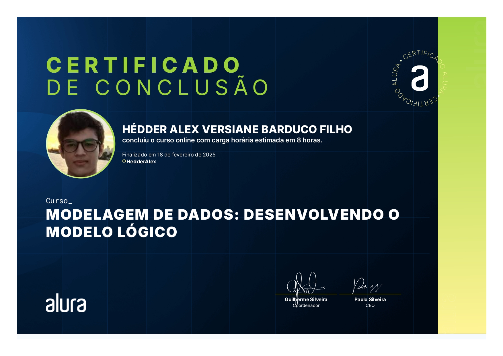 Certificados Hédder Alex